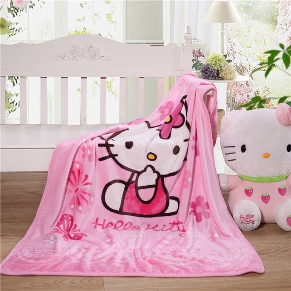 Hello Kitty | Bedding | New Hello Kitty Plush Throw Blanket 0cm X 140cm ...